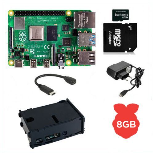 Raspberry Pi 4 Model B / 8GB Starter Kit compleet